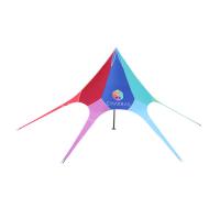 China Outdoor Advertising Star Shaped Tent 600D Oxford 3X3M Singe Pole Fire Resistant Sublimation for sale