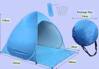 China 190T Festival Camping Tent Silver Coated Polyester Sunproof Pop Up Canopy 165X200X130cm for sale