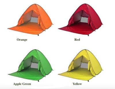 China Outdoor Camping Tents Automatic Pop Up Beach Tent Plus Size Silver Coated 190T Polyester 165*200*130cm Sunproof With UV 50 for sale