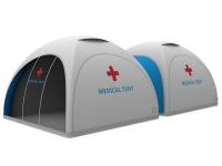China Isolation Inflatable Medical Tent Oxford TPU 3MX3M Portable White Transparent for sale