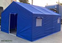 China Blue Disaster Relief Tent Oxford Steel Tube Frame Outdoor Event Tent Temporary Shelter 3X4M for sale