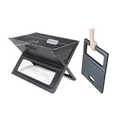 China Slim Camping Portable Charcoal Outdoor Grills Chromed Steel Foldable 45X30X30cm for sale