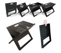 China Slim Camping Portable Charcoal Outdoor Grills Chromed Steel Foldable 45X30X30cm for sale