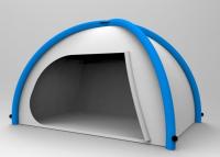 China Silver Coated Outdoor Inflatable Camping Tents 190T Blue Blow Up Pop Up Tent for sale