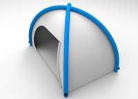 China Silver Coated Outdoor Inflatable Camping Tents 190T Blue Blow Up Pop Up Tent for sale