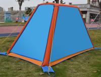 China Blue 190T Polyester TPU Air Pop Up Tent Air Pole One Man Blow Up Dome Tent for sale