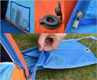 China Blue 190T Polyester TPU Air Pop Up Tent Air Pole One Man Blow Up Dome Tent for sale