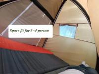 China Large 4 Person Inflatable Outdoor Tents Silver Colated 210T Dome Air Tent 200X200X150CM for sale