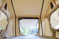 China Beige 3 Person Rooftop Tent 143X310X126CM Cotton Canvas Auto Rooftop Tent for sale
