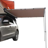 China Gray 420D Outdoor Roof Top Tent Car Side Awning Rooftop Pull Out Tent Shelter Shade Camping 140X200X200CM for sale