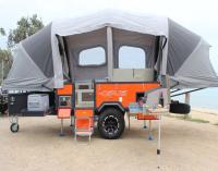 China 6X2X1M Outdoor Roof Top Tent Polyester Canvas Inflatable TPU Tube Frame Camper Trailer Tent for sale