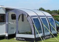 China 390X250X240CM Car Roof Side Awning Gray 300D Oxford Air Caravan Rw Car Side Awning Tent for sale