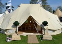 China 400X600X300CM Beige Cotton Canvas Outdoor Camping Tents Emperor Bell Tent Single Layer for sale