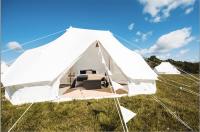 China 400X600X300CM Beige Cotton Canvas Outdoor Camping Tents Emperor Bell Tent Single Layer for sale