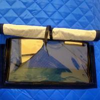 China 180X180X145CM Cotton Ice Fishing Pop Up Winter Shelter Blue Waterproof Coated Composite for sale