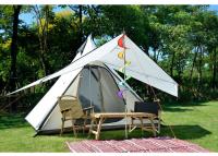 China White Cotton Canvas Outdoor Camping Tents Indian Teepee Yurt Tent 320X260X200CM for sale