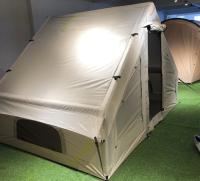 China Outdoor 300X200X200CM Canvas Inflatable Camping Tent House Double Layer Beige Cotton for sale