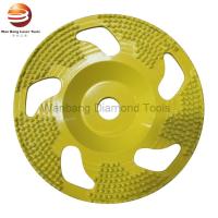 China Circle Shaped Vacuum Brazed Diamond Grinding Cup Wheels for sale