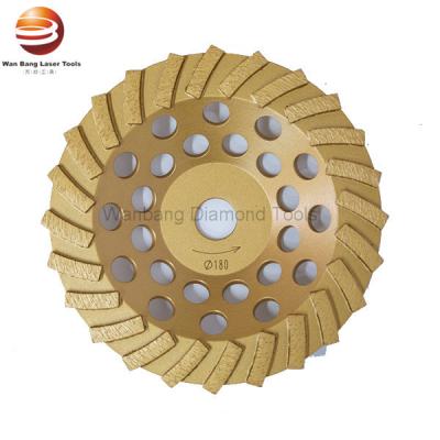 China WANBANG Standard 4 Inch 7 Inch Diamond Turbo Cup Wheel for sale