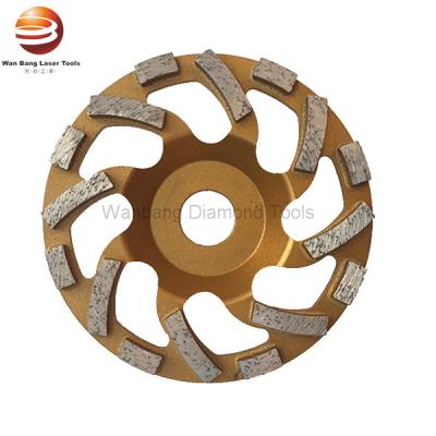 China 4.5 Inch 5 Inch Golden Diamond Grinding Cup Wheels for sale