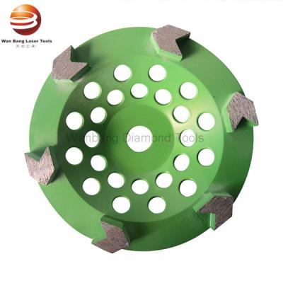 China 125mm 180mm Arrow Segment Diamond Grinding Cup Wheels for sale