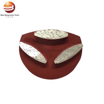 China Oval Shape Three Segment Diamond Grinding Shoes for sale
