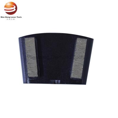 China Heat Treated Two Segment Diamond Trapezoid Grinding Shoes for sale