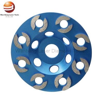 China 4 - 7 Inch Crown Segment Diamond Cup Wheels For Hard Concrete Floor Grinding for sale