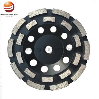 China ISO9001 125mm Bowl Shaped Double Row Diamond Cup Wheel For Floor Grinding for sale