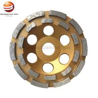 China ISO9001 125mm Bowl Shaped Double Row Diamond Cup Wheel For Floor Grinding for sale