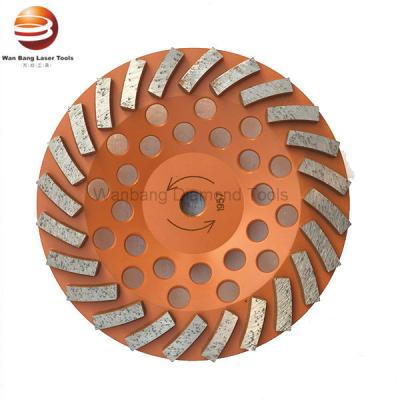 China 180mm Round Shaped Turbo Diamond Cup Wheels For Floor Grinding for sale