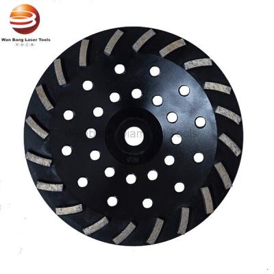 China Bowl Shaped 250mm Turbo Segmented Diamond Grinding Cup Wheels for sale