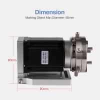 China Durable CNC Laser Spare Parts Rotary Axis Diameter 65mm With Drive for sale