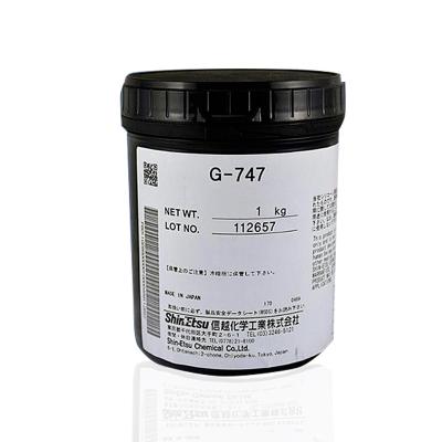 China ShinEtsu G-747 Semiconductor Thermal Interface Insulator Silicone Grease with 0.90 W/m·K Thermal Conductivity and 2.5 TΩ*m Volume Resistivity for -50°C to +150°C for sale