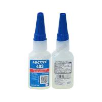 China Loctite 403 High Strength Cyanoacrylate Adhesive for Porous Substrates with Low Whitening for sale