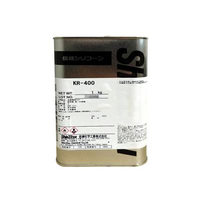 China ShinEtsu KR-400 High Hardness Solvent-Free Silicone Oligomer Water Repellent Coating with Room Temperature Cure for sale
