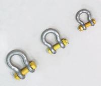 China JBB-12 Yellow Safety Bolt Type Shackle 12 Tonne WLL Anchor Bow - 1-1/4