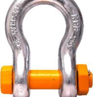 China 1.25 Inch 12 Tonne Bow Shackle with Safety Screw Pin - Type JB Wide Body Anchor Shackle for sale