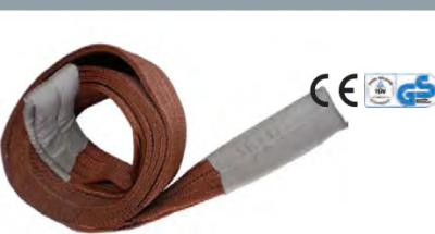 China 9000kg Polyester Eye And Eye Webbing Sling Three Layers for sale