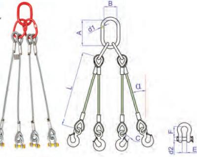 China Galvanized Wire Rope Sling 48mm 1770 MPa Heavy Duty Lifting Sling for Industrial Rigging for sale