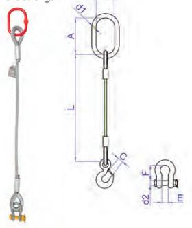 China Flemish Eye Sleeve Thimble Wire Rope Sling Assembly 1670 MPa 6x37 FC for sale