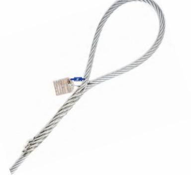 China Galvanized Steel Hand Spliced Wire Rope Sling Assembly Fibre Core 6x19 1670 MPa for sale