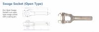 China Galvanized Carbon Steel Open Type Swage Socket 1/2