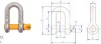 China ASME B30.26 Steel Screw Pin Bow Shackle Wide Body 12 Tonne Lifting Rigging for sale