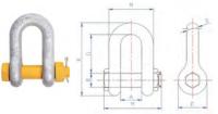 China 12 Tonne Steel Wide Body Safety Shackle Hot Dip Galvanized Pin Bow Shackle for sale