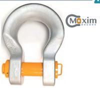 China 12 Tonne Wide Body Bow Shackle 1.25 Inch WLL Alloy Steel Safety Pin for sale