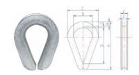 China Low Carbon Mild Steel Heavy Duty Wire Rope Thimble 0.5 Inch 13mm Galvanized Zinc Plated for sale