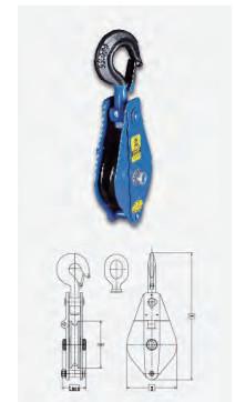 China Zinc Plated Standard Reeve Block 2-5 Sheaves with Hook for Lifting and Rigging for sale