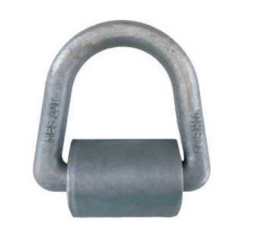 China Forged Steel D Ring Lashing with Strap for MPP Vessel Cargo Fixation for sale
