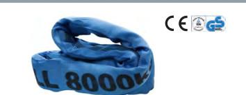 China Polyester Round Sling 1m-20m Length 1T-50T Capacity for Lifting Hoisting Towing for sale